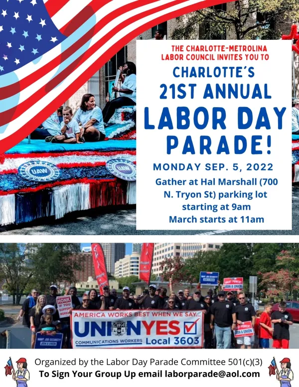 21st Annual Charlotte Labor Day Parade | Charlotte-Metrolina Labor Council