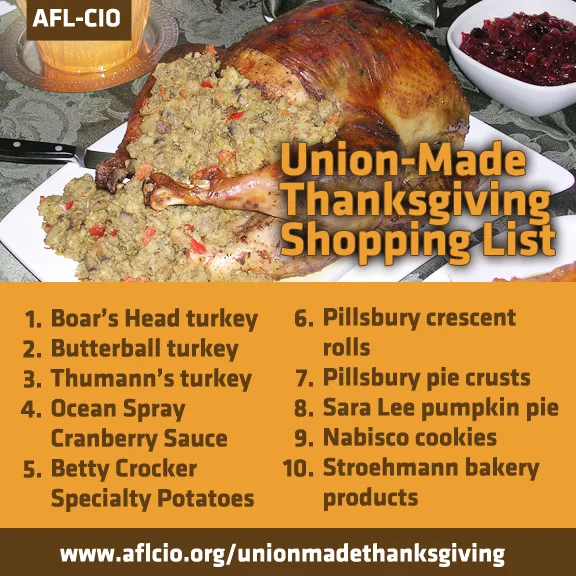 Make it a Union Made Thanksgiving | North Carolina State AFL-CIO